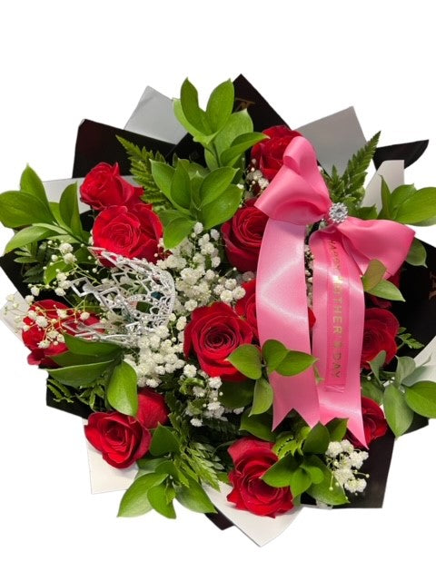 Roses By The Dozen: Classic Red Rose Bouquet – Dragonetti Florist ...